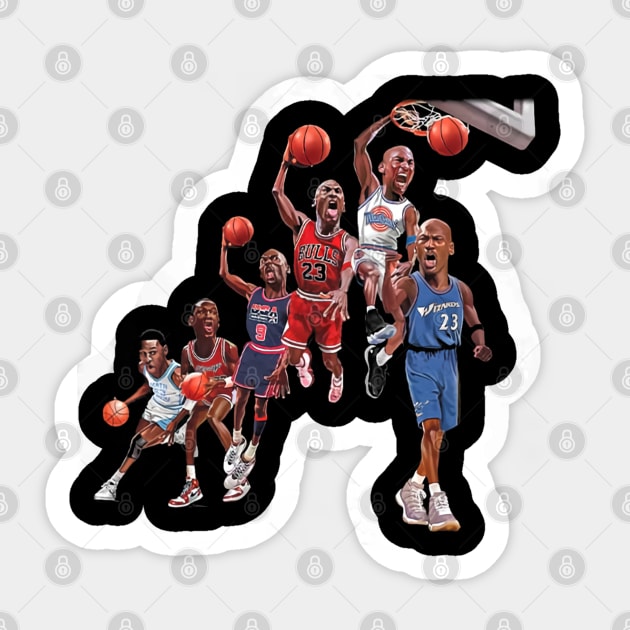 Michael Jordan Evolution - Michael Jordan - Sticker | TeePublic